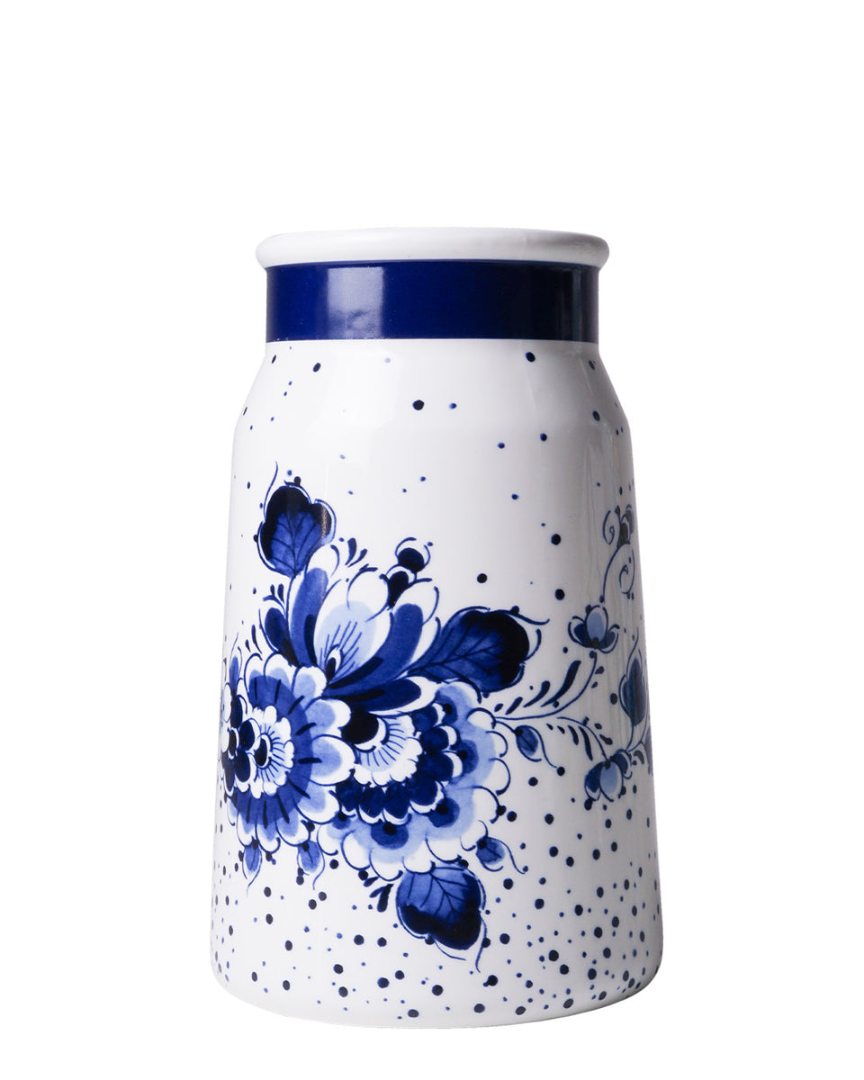 Vase Milk Churn Blauwe Stip-Small Ceramics-20.5cm – Holland Store - Toronto